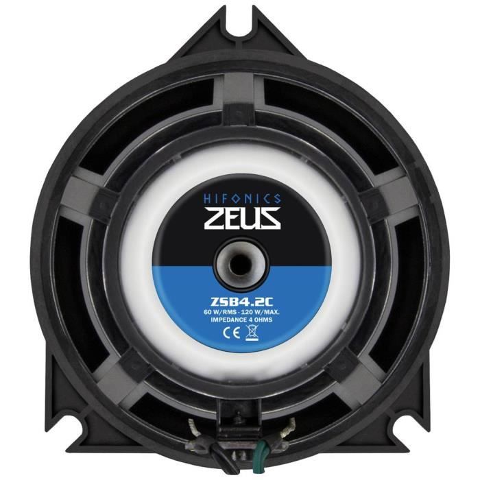 Haut-parleur coaxial 2 voies - HIFONICS - ZSB4.2C - 120 W - Spécifique ...