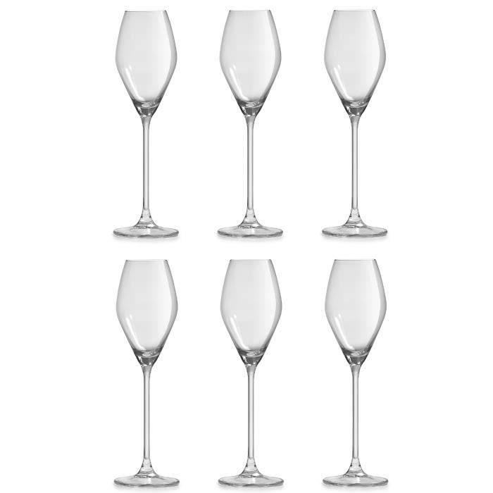 Libbey Verre à champagne Iduna - 200 ml / 20 cl - Lot de 6 - Design élégant - Qualité supérieure ...