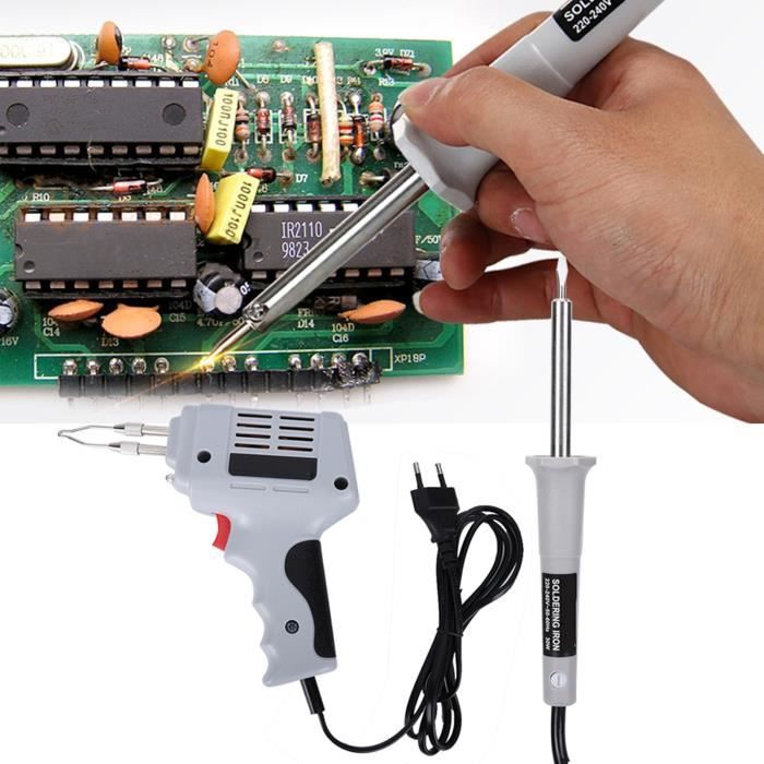 Mothiness Fer à souder électrique rapide pistolet à étain ensemble ...