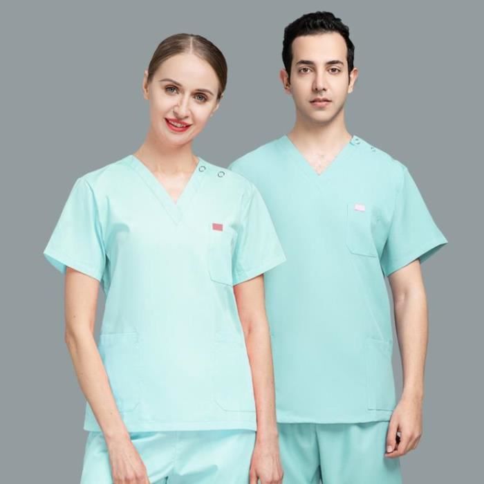 BLOUSE PROFESSIONNELLE Tshirt + Pantalon Uniforme d'infirmière Travail ...