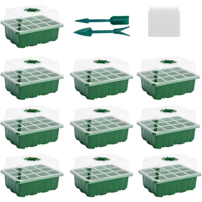 Mini Serre pour Plantes,10 PièCe Plateaux De Culture éPaissir Mini ...