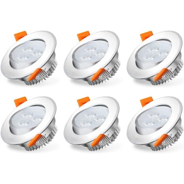 Spots Encastrables Led 3w Lot De 6 Spots Encastrables 230v 245lm