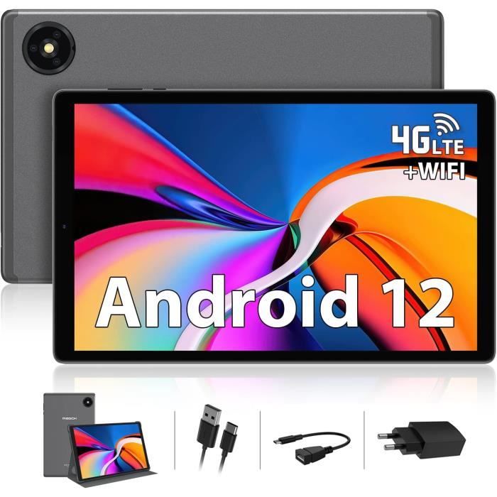 Tablette Tactile Android 12 Tablet 10.1 Avec Sim Et Wifi|2.0 Ghz Octa ...