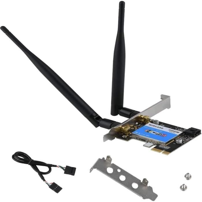 Carte Réseau Pour Pc Pci-E Réseau Wifi Carte Avec Antenne, 2,4 G-5 G ...