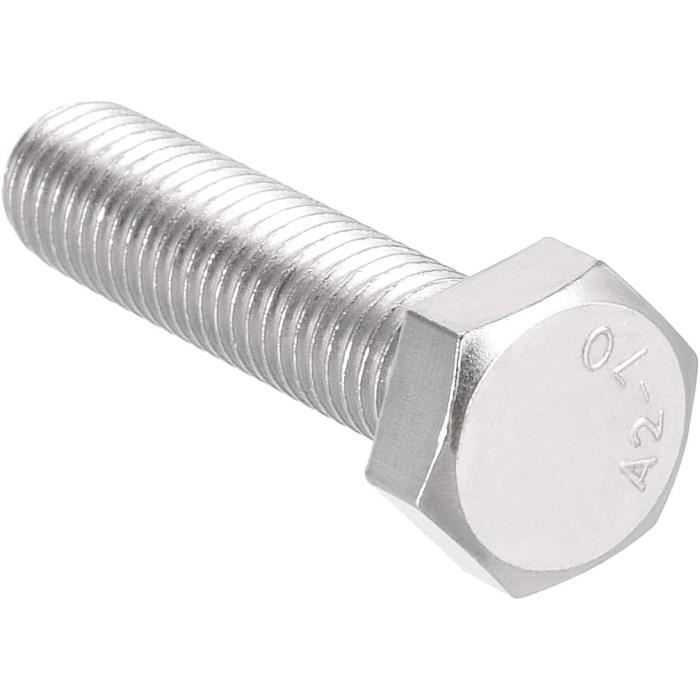 Filetage M12 50Mm Tête Hex Acier Inoxydable 304 Vis Fixation Vis Gauche ...