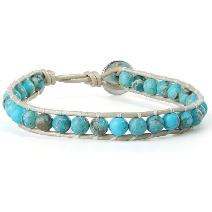 Bracelet Tour De Perles Turquoise Corail Agate Bracelets Rang De Perle ...