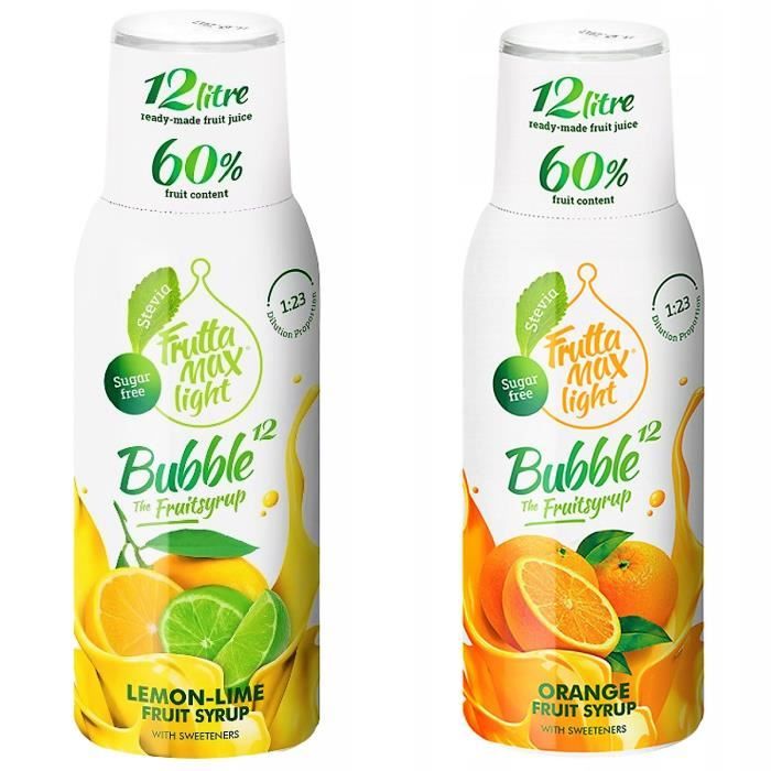 Sirop concentré - FruttaMax - Citron Citron Vert et Orange Light - Sans ...