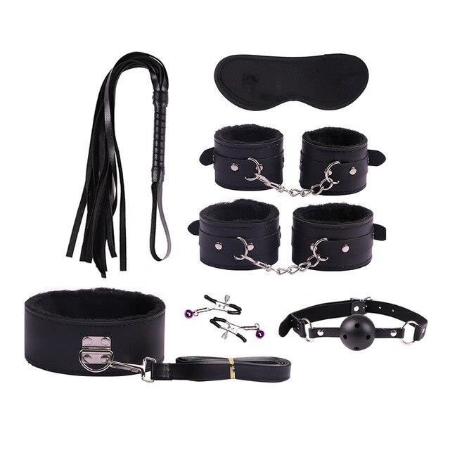 Corde De Contrainte Black B Set 7 Ensemble En Cuir Sexy Pour Le