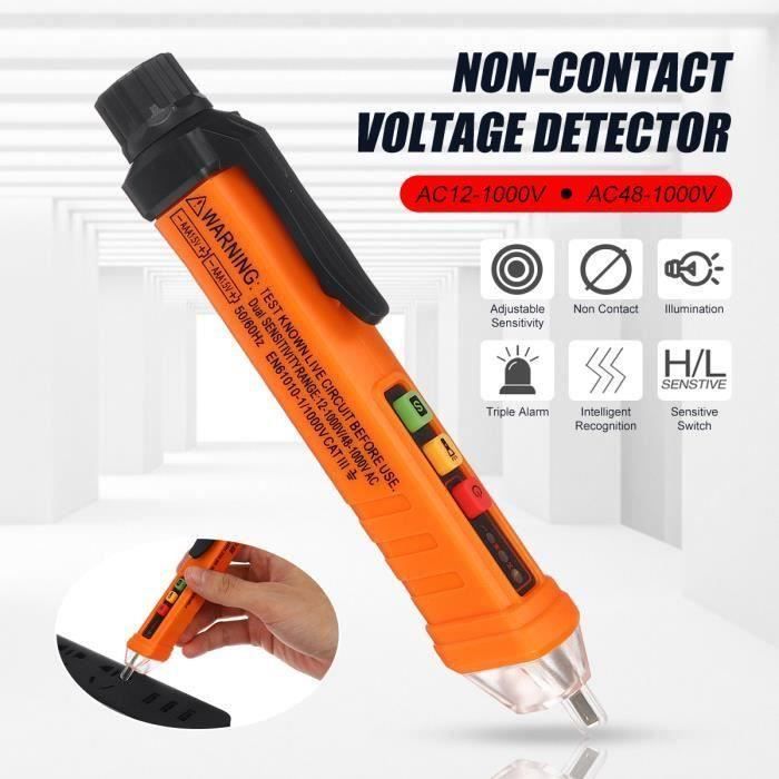 Stylo testeur de détecteur de tension électrique sans contact AC12 ...