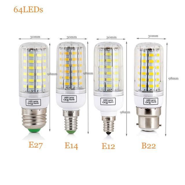 Ampoule,64LEDs 20W-E14 220V-Warm White--Ampoule LED SMD 5730, E14, E27 ...
