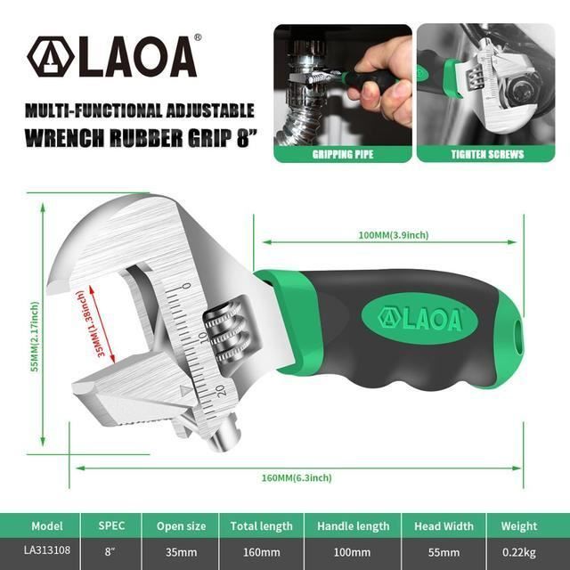 CLE A MOLETTE,LA313108 8 INCH--clé singe réglable 6- 8 pouces ...