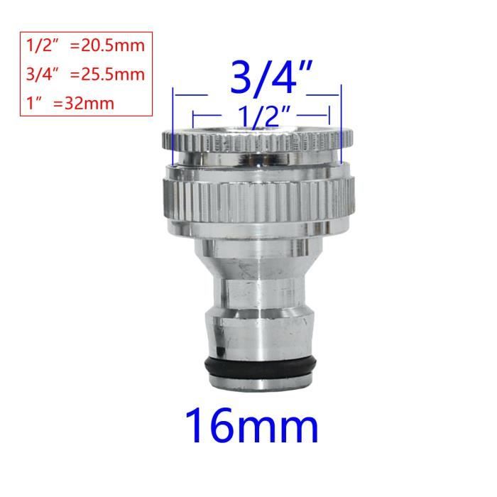 1I2 x 3I4 inch -Connecteur rapide en laiton filetage 1-2 "3-4" 1 ", adaptateur d'arrosage de ...