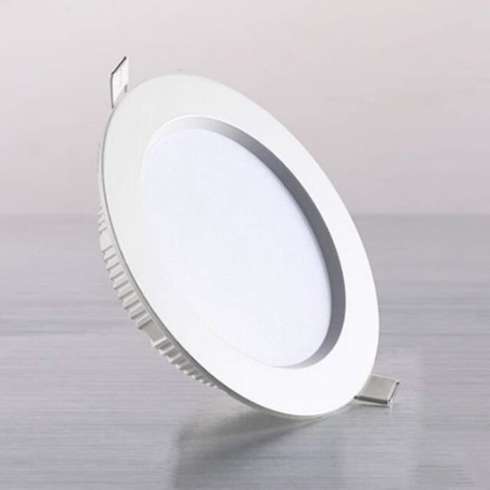 Plafond Encastré Led Ip44 Panneau Light Salle De Bain Ronde Blanc 3W ...
