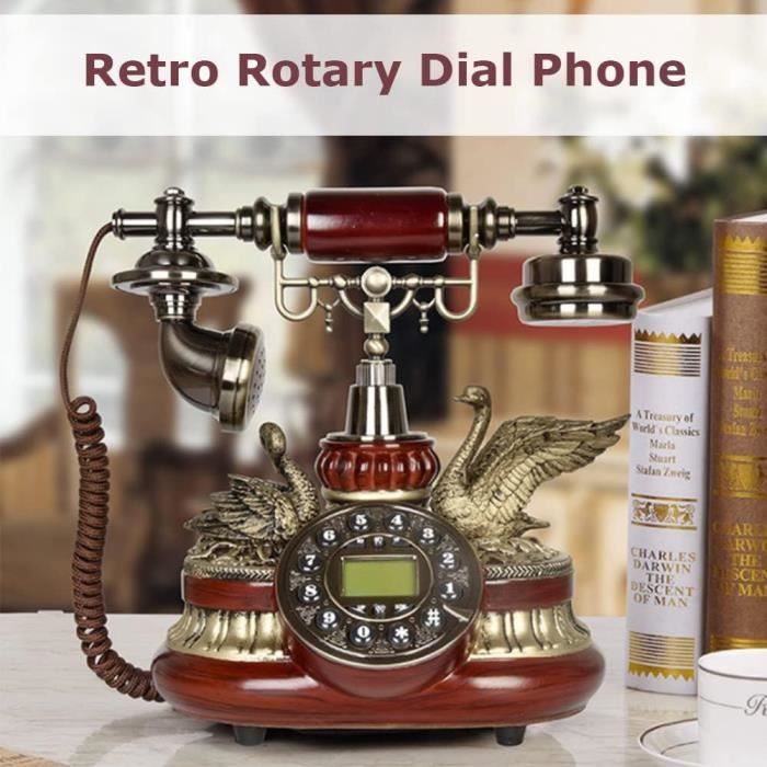 Téléphone Antique, Téléphone Fixe Vintage Avec Système Double Fsk-Dtmf ...