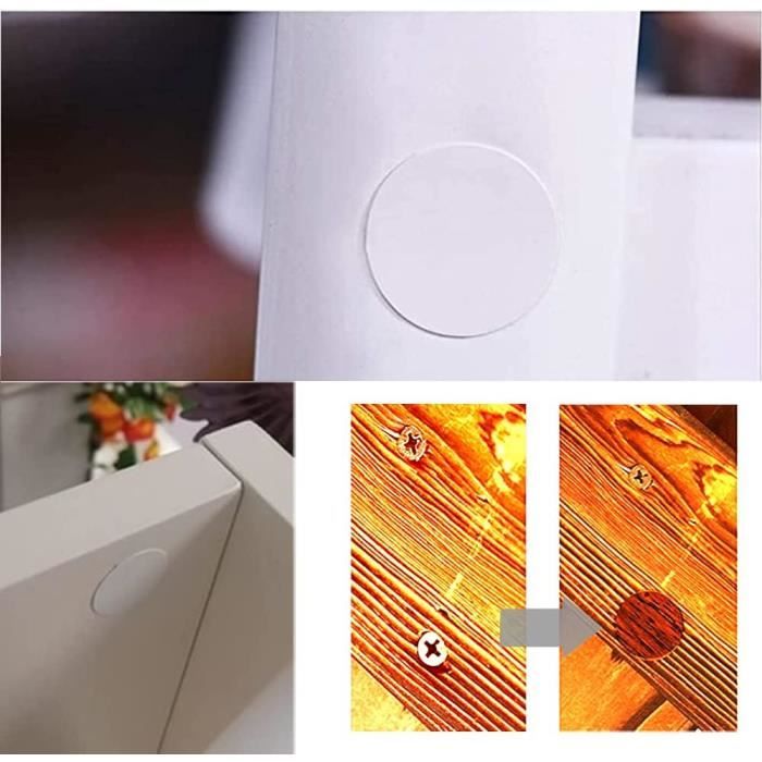 Lot De 20 Cache-Vis Adhésif Rond Pour Trou De Meubles, Sol, Armoires ...