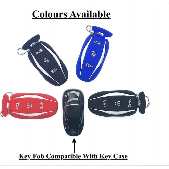 Coque de clé en silicone pour Tesla S à 3 boutons Violet foncé.[Z769 ...