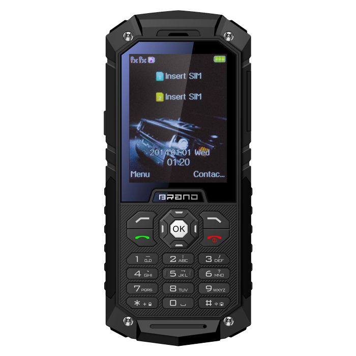 Téléphone Incassable Chantier Double SIM Portable Antichoc 2.4' IP68 ...