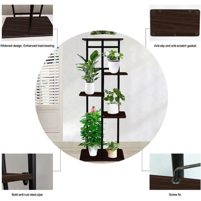 Porte Plante Interieur 5 Niveaux Support Plantes Pour Intérieur ...