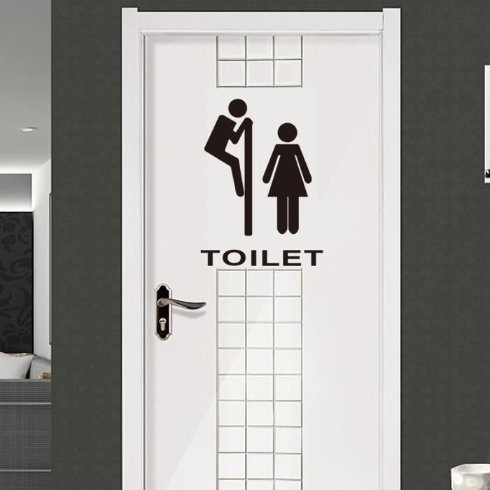 Toilettes vinyle autocollant Sticker mural Quote amovible Lettrage Art ...