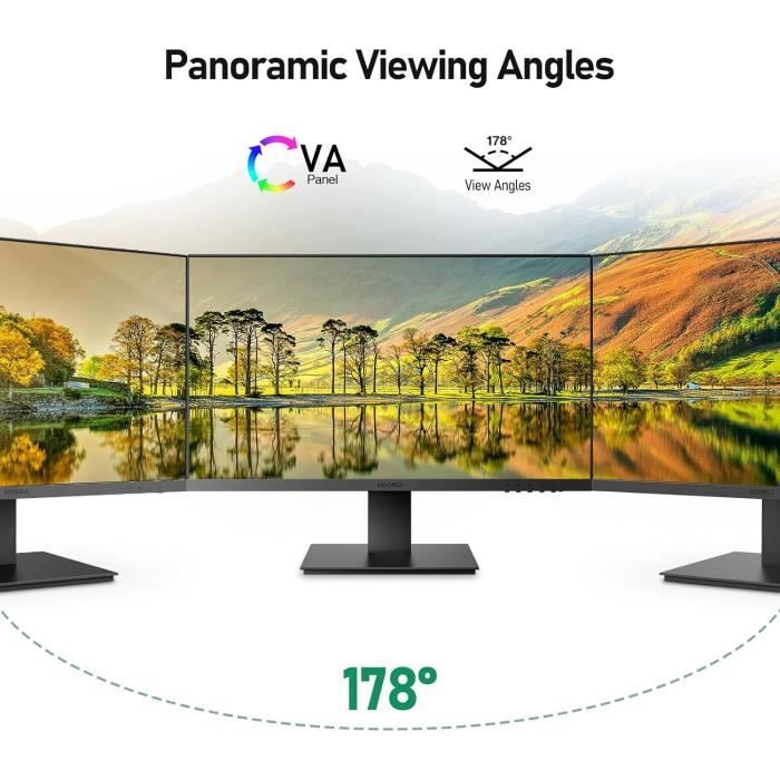 Écran Pc 24 Pouces,Haut-Parleur,Full Hd (1920 X 1080),Ips,16:9,5Ms,Hdmi 1.4 (100Hz) & Vga(60Hz ...