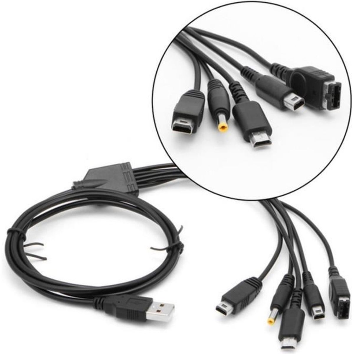 5 en 1 chargeur USB Nintendo DS Lite, DSi, 3DS, DSi XL, 3DS, GBA SP, DS ...