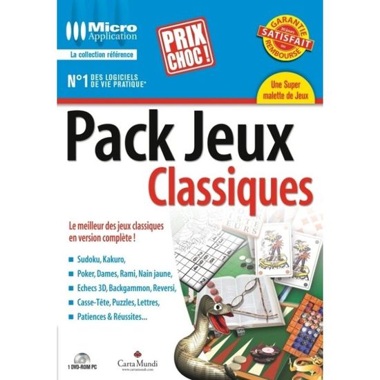 PACK JEUX CLASSIQUES / JEU PC CD-ROM - Cdiscount Jeux vidéo
