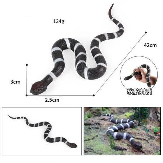 Bungarus multicinctu - Figurine de serpent à sonnette, Modèle Cobra Boa ...