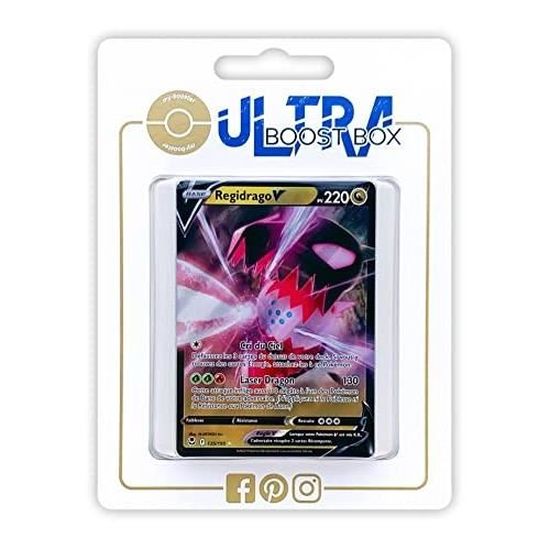 Coffret de 10 cartes Pokémon Françaises - REGIDRAGO V 135-195 - MYBOOST ...