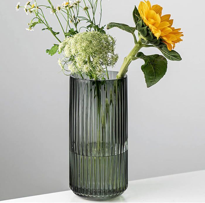 Vase En Verre, Vase De Fleurs Nordique Minimaliste Cristallin Décoratif ...