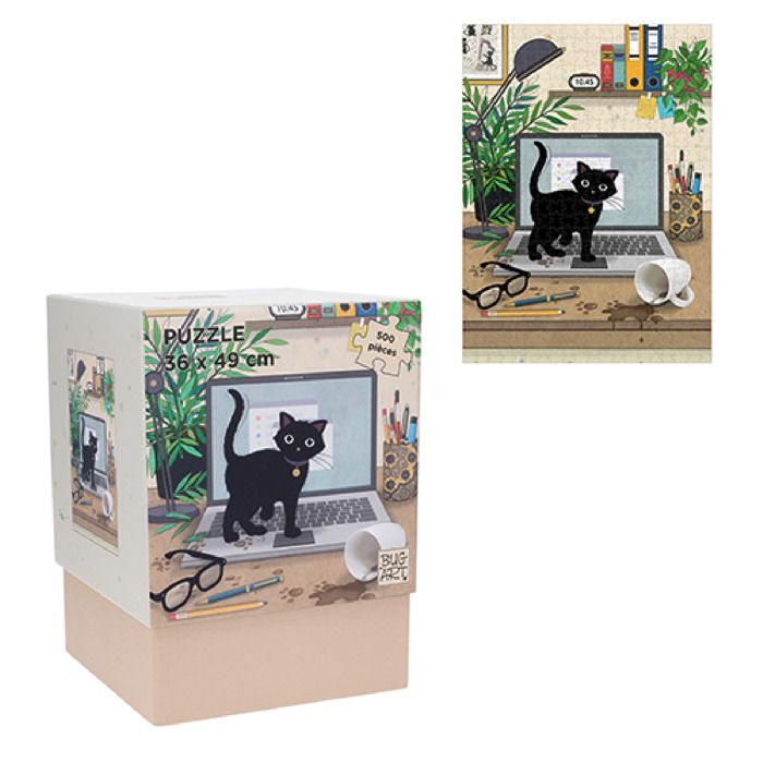 Puzzle de 500 pièces coffret Chaton Ordi Kiub Bug Art - Cdiscount Jeux ...