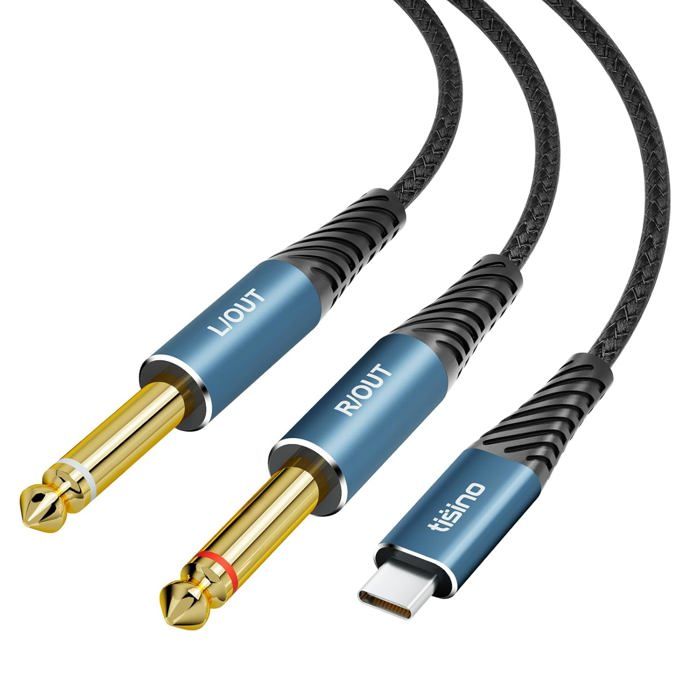 Câble audio USB C vers Jack 6,35mm, 1m Câble USB C vers TS pour la ...