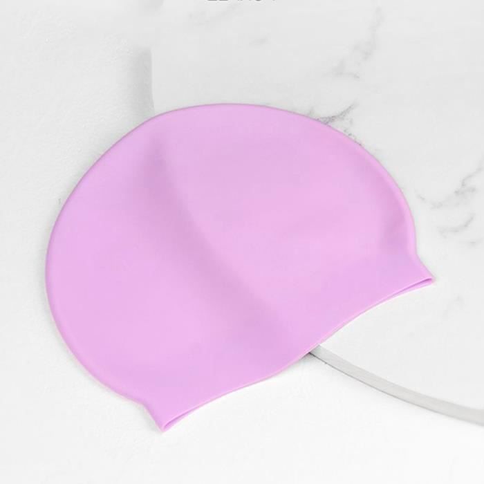 Violet clair - Bonnet de natation professionnel en silicone élastique ...