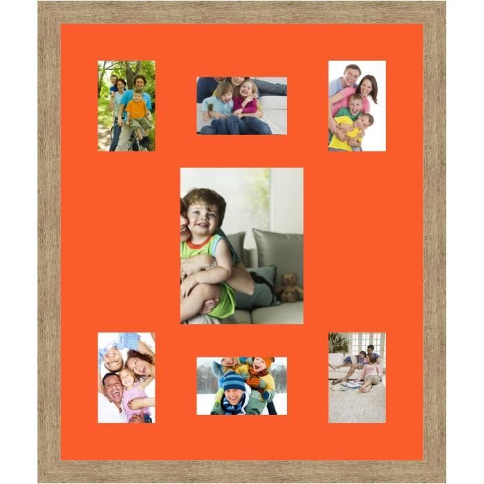 Cadres Photos Orange 4 Photo(S) 10X15 And 2 Photo(S) 15X10 And 1 Photo ...