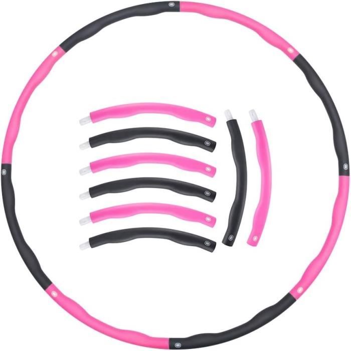 Hula Fitness Hoop, 8 Sections Pliable Et Réglable Pondérée Exercice De ...