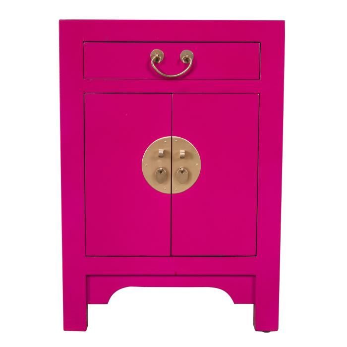 Table de chevet Chinois Fine Asianliving - Fuchsia - Bois massif - 1 ...