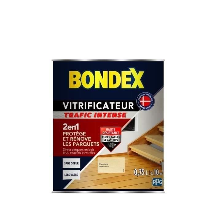Vitrificateur Satin BONDEX pour Protèger et Rénover les Parquets et Escaliers - Incolore ...