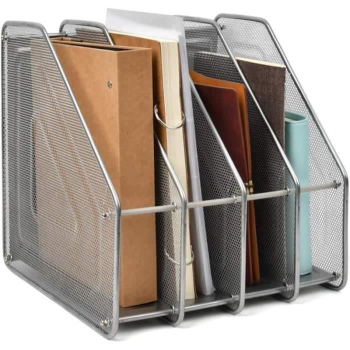 PORTE-REVUE Porte-revues en Métal avec 4 Compartiments en Maille Porte ...