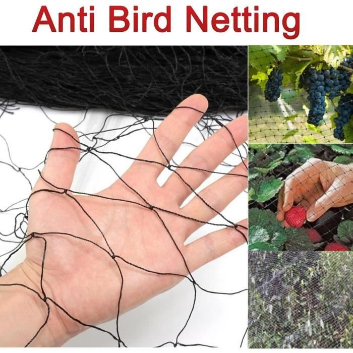 Filet Anti-Oiseaux Filet de Volière Filet de Protection Jardin Bassin Robuste (10m x 4m ...