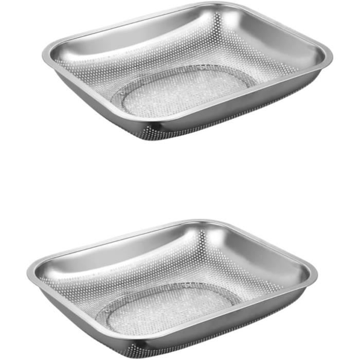 2 Pièces Panier En Acier Inoxydable Panier Rangement Cuisine Panier De ...