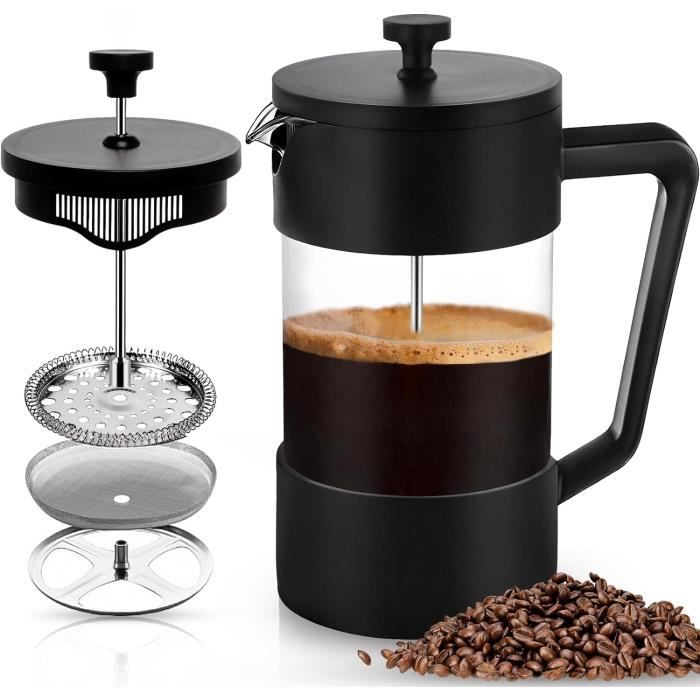 Cafetière à Piston, French Press 1000 ml (5 Tasses),Carafe Française ...