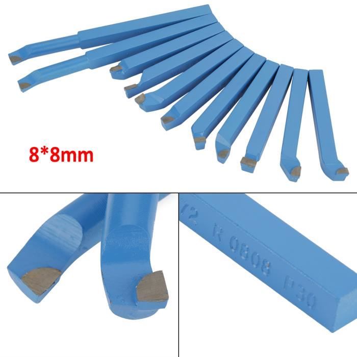 TAM Lot de 11 Outils de tournage Jeu d'outils de soudage de fraisage et de tournage à pointe de ...