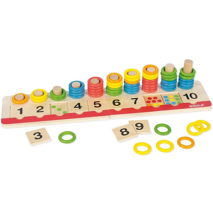 Jeu éducatif - Goula - 55157 - Anneaux Colorés - Apprentissage des chiffres - 3 ans et plus ...