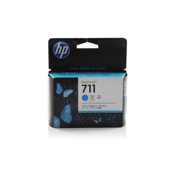 HP DesignJet T 120 - Original HP CZ130A / 711 - Cartouche d'encre Cyan ...