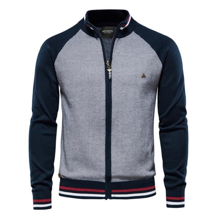 Veste Cardigan Homme - MOBIGARLAN - XH505 - Manches Longues - Col ...