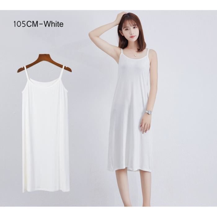 Ensemble de lingerie,Robe en Modal à Bretelles Spaghetti pour Femme ...