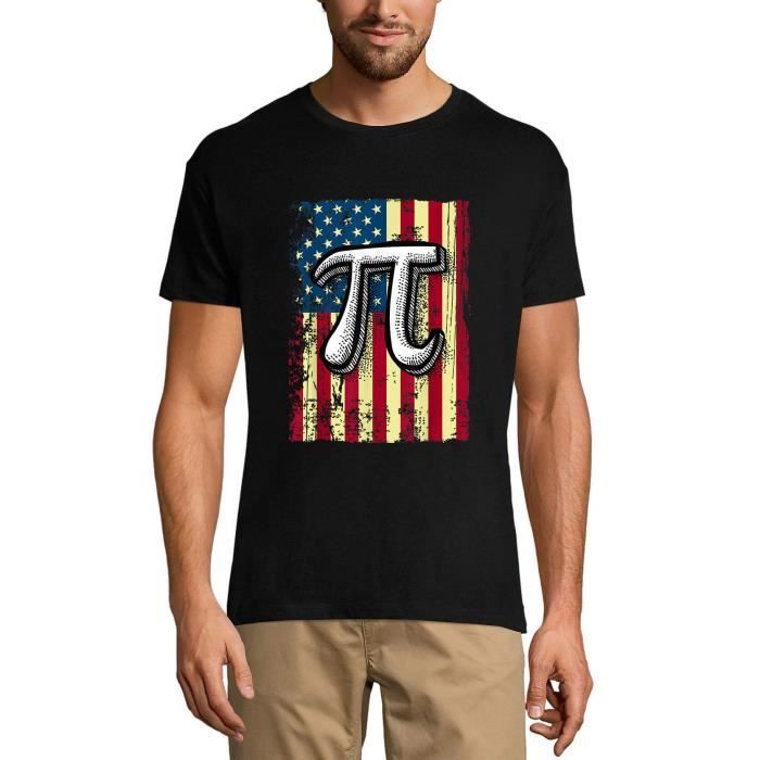 Homme Tee-Shirt Drapeau Américain Signe Pi Amoureux Des Mathématiques ...