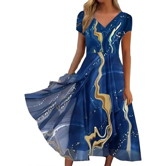 Générique Femme Robe De Cocktail Soirée Bal en Dentelle Mousseline ...