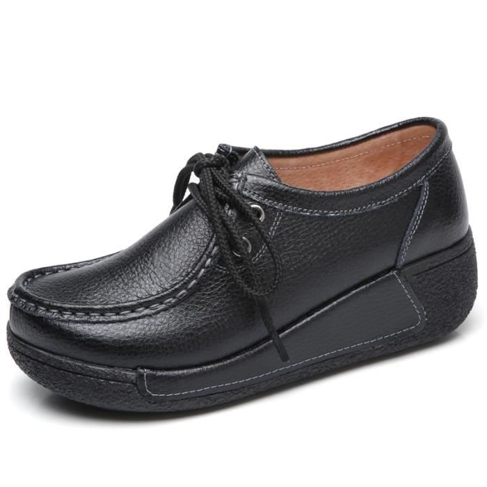 Chaussures Femme Chaussures cuir femme mode chaussures respirantes à ...