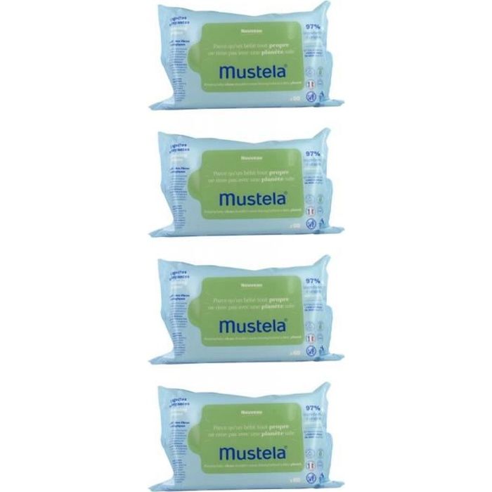 Lingettes Nettoyantes - MUSTELA - Avocat - Lot de 4 x 70 ...