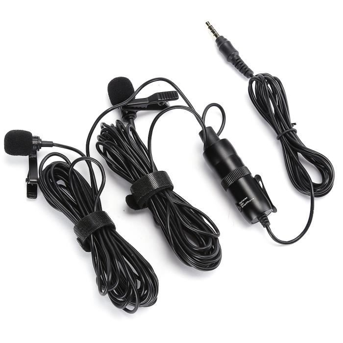 Double Microphone SL2 Cravate Mini Micro Audio à Pince à Cravate ...